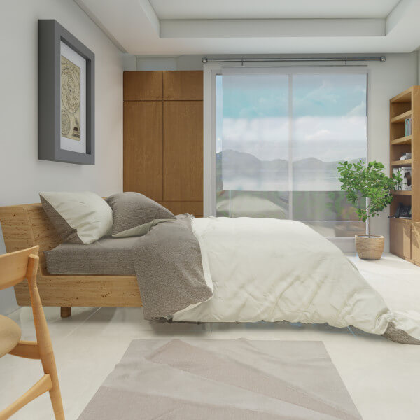 bedroom 3D Render, Digital Art by Damoongh13