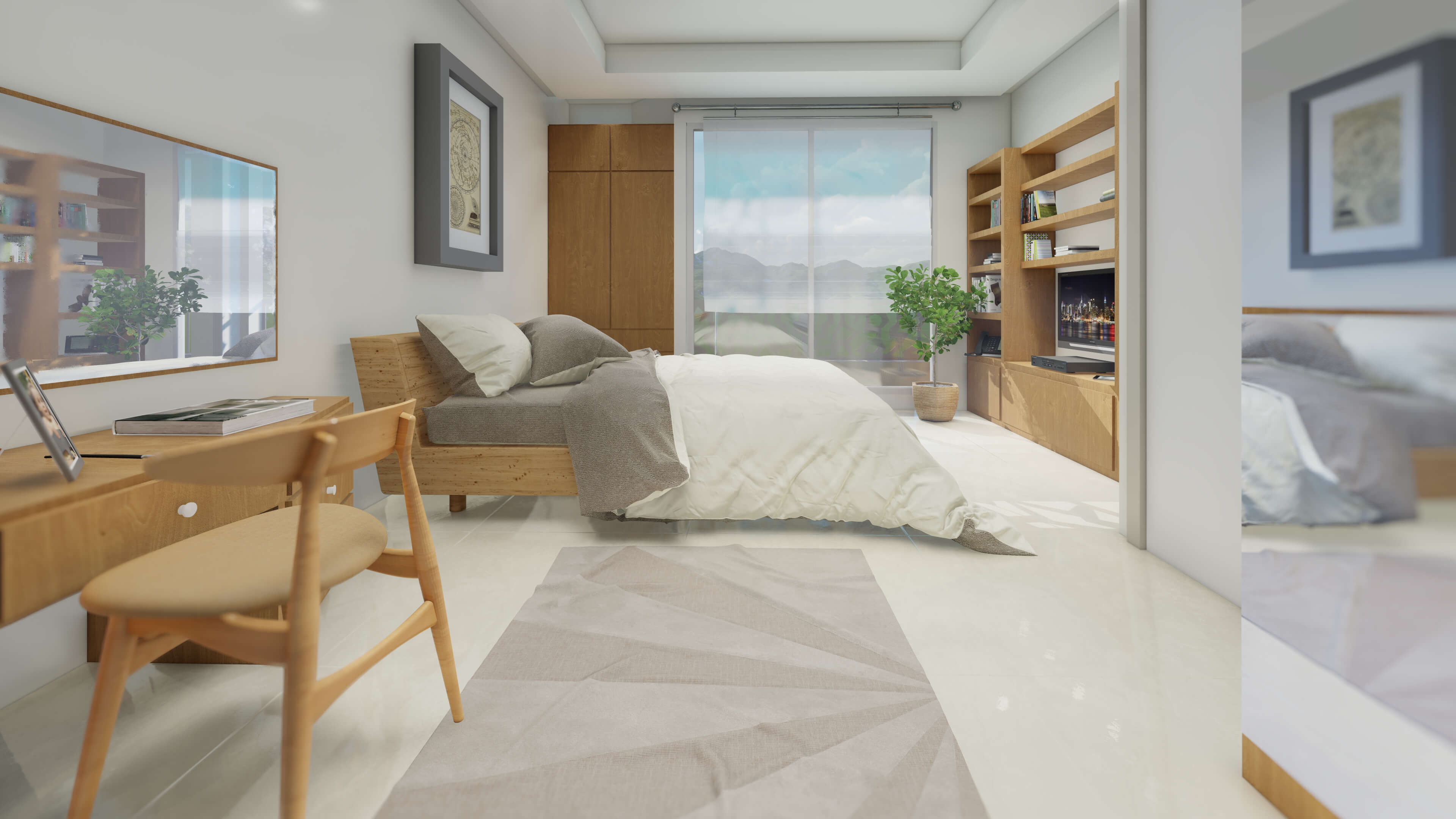 bedroom 3D Render, Digital Art by Damoongh13