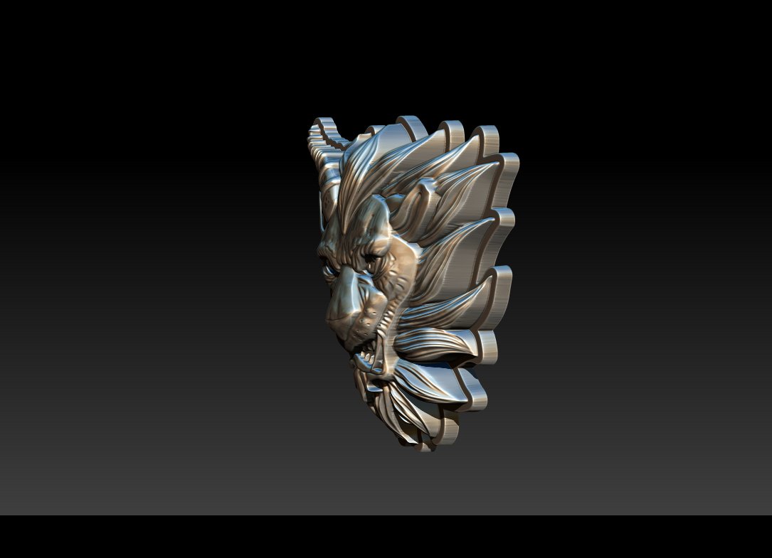 Chimera - Lion Goat Head Pendant 3D Model by Dang nhat Tan