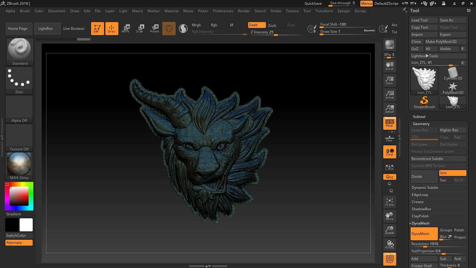 Chimera - Lion Goat Head Pendant 3D Model by Dang nhat Tan