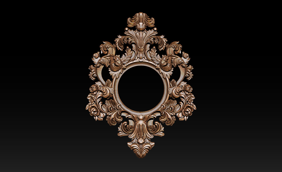 Classical Carved Frame - 3D Model by Dang nhat Tan