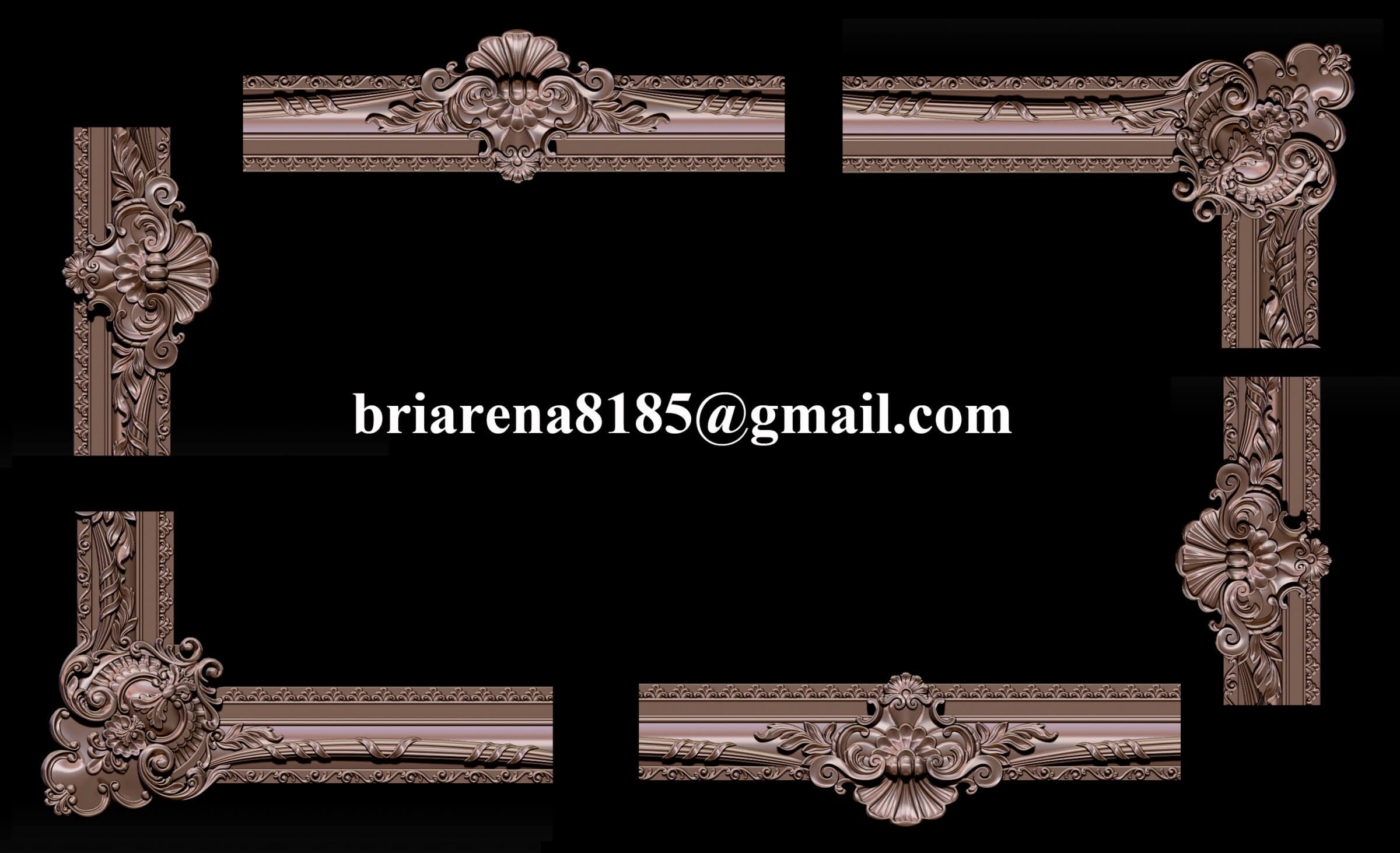 Classical Carved Frame - 3D Model by Dang nhat Tan