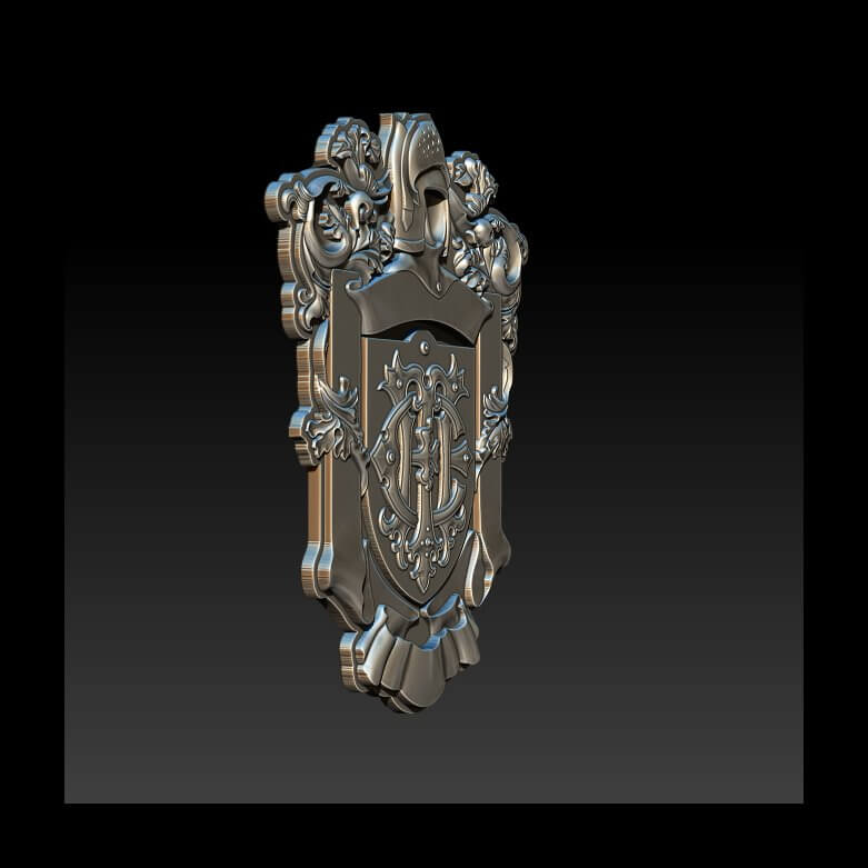 Classical Nameplate Frame - 3D Model by Dang nhat Tan