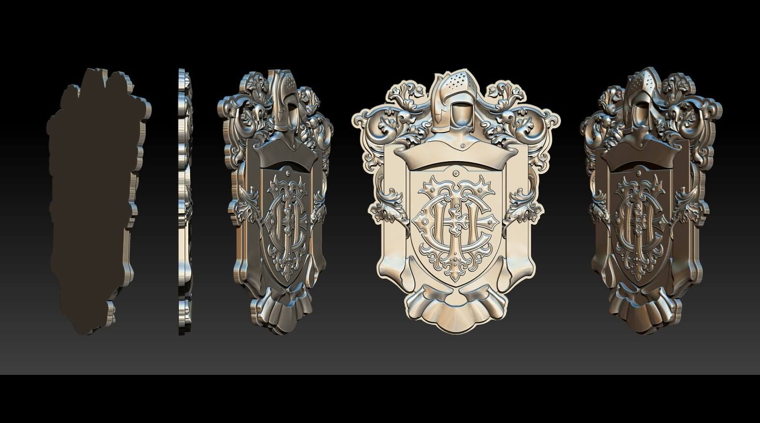 Classical Nameplate Frame - 3D Model by Dang nhat Tan
