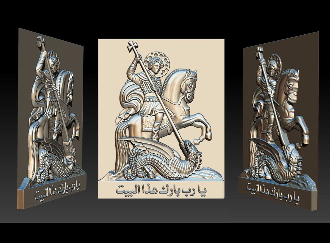 Saint George Killing Dragon - 3D Model by Dang nhat Tan