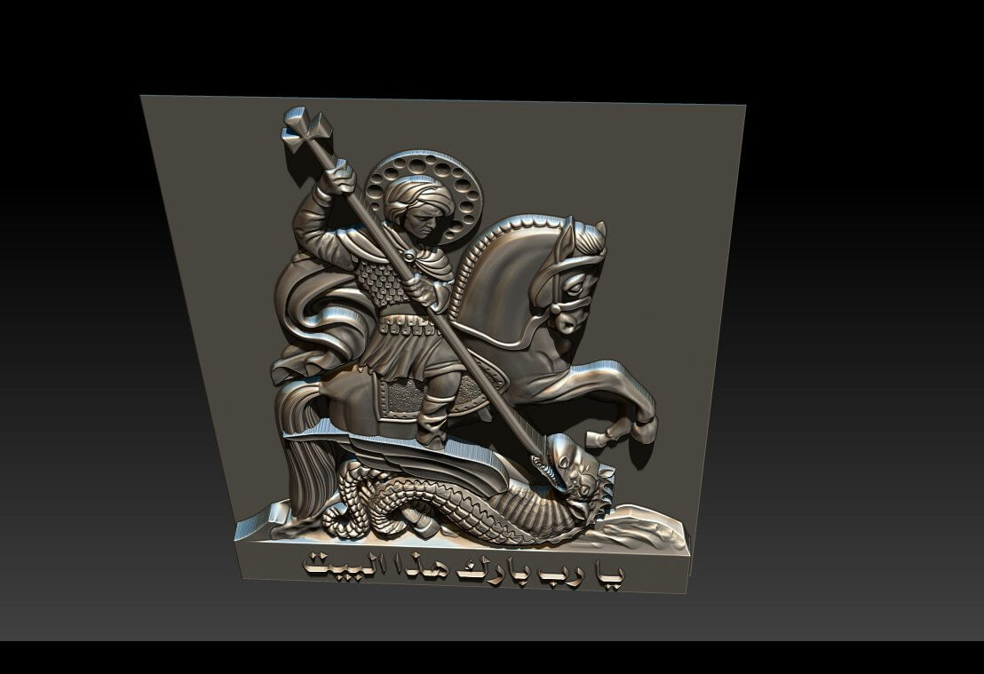 Saint George Killing Dragon - 3D Model by Dang nhat Tan