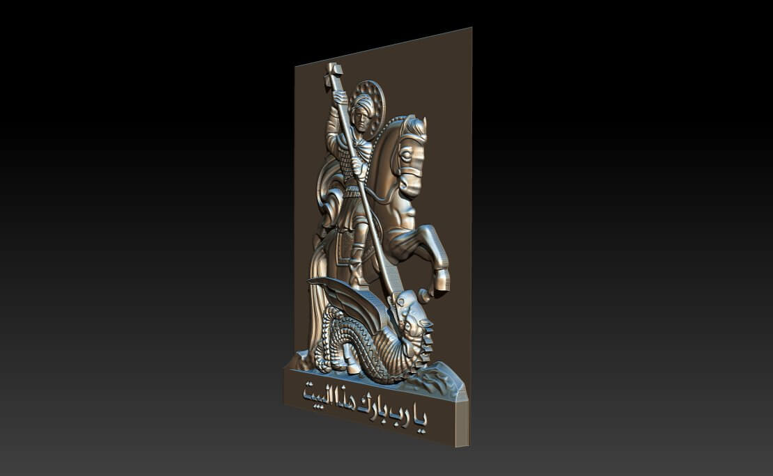 Saint George Killing Dragon - 3D Model by Dang nhat Tan