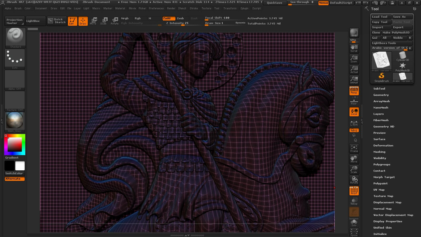 Saint George Killing Dragon - 3D Model by Dang nhat Tan