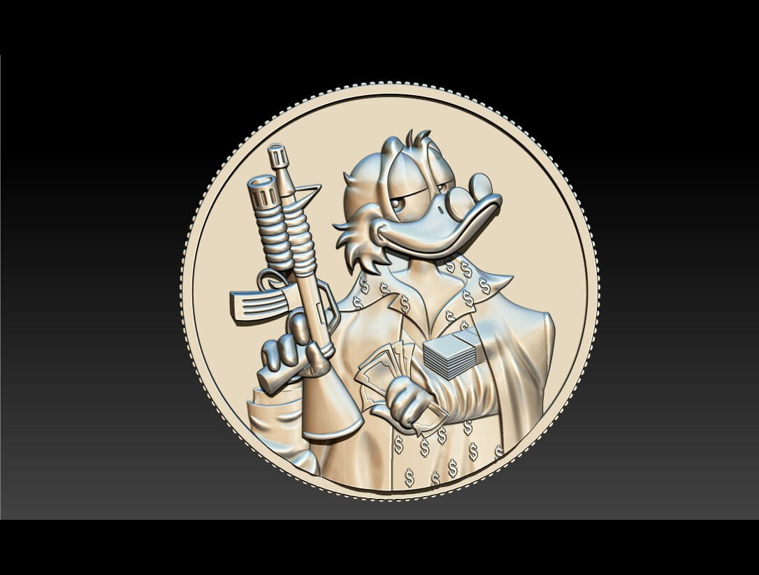 Donald Duck Coin - 3D Model by Dang nhat Tan