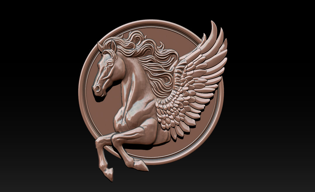 Horse Head Relief Model for CNC Router and 3D Printing by Dang nhat Tan