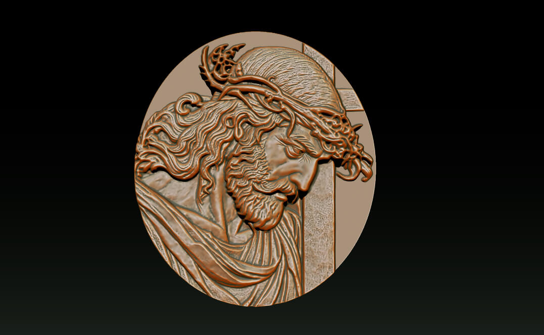 Jesus Face Bas Relief - 3D Model by Dang nhat Tan