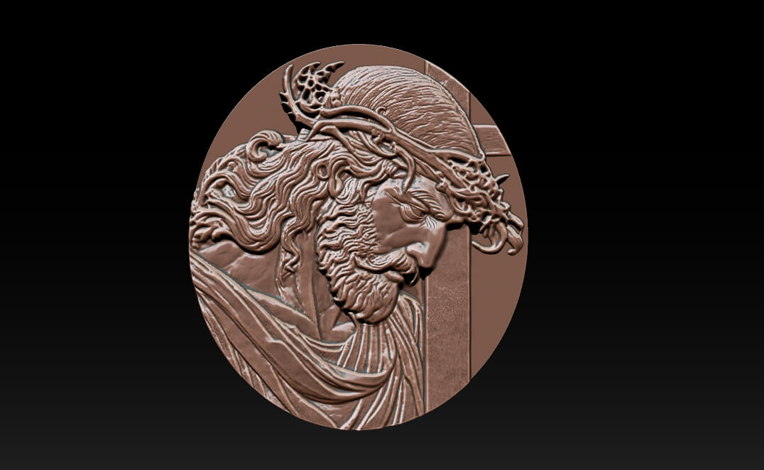 Jesus Face Bas Relief - 3D Model by Dang nhat Tan
