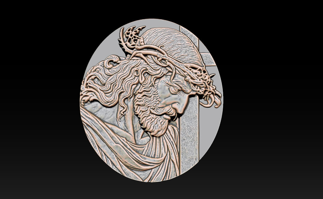 Jesus Face Bas Relief - 3D Model by Dang nhat Tan