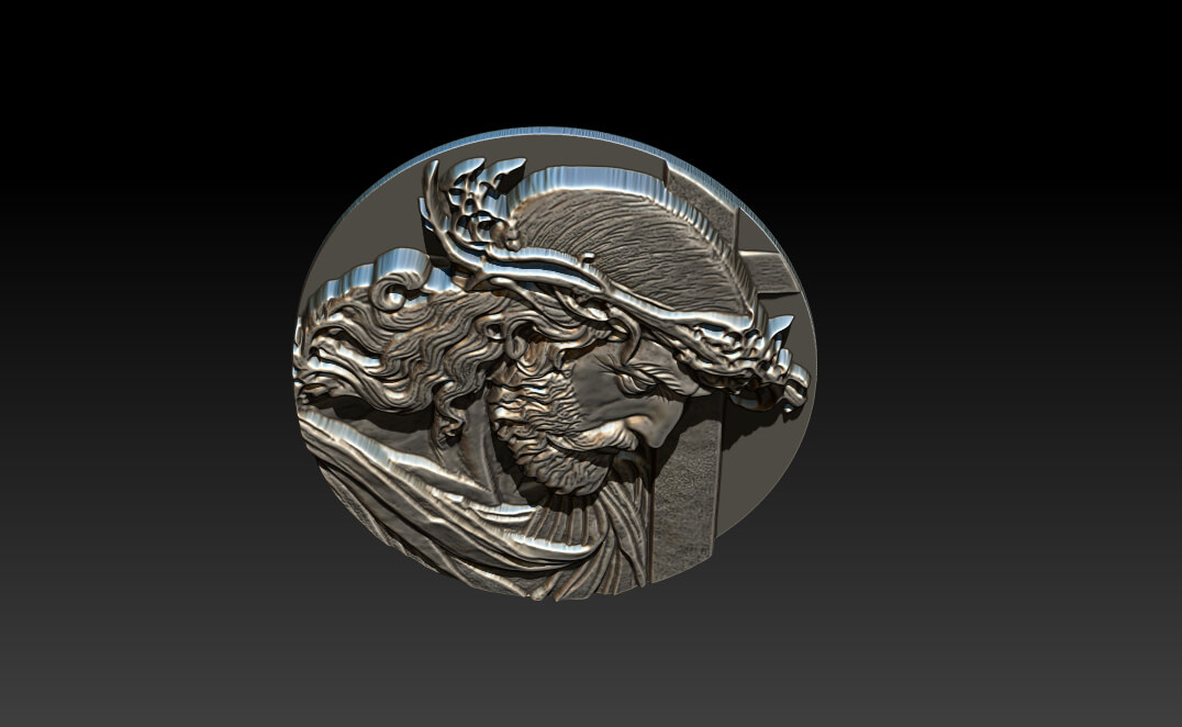 Jesus Face Bas Relief - 3D Model by Dang nhat Tan