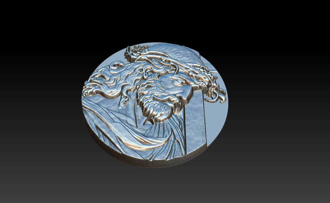 Jesus Face Bas Relief - 3D Model by Dang nhat Tan