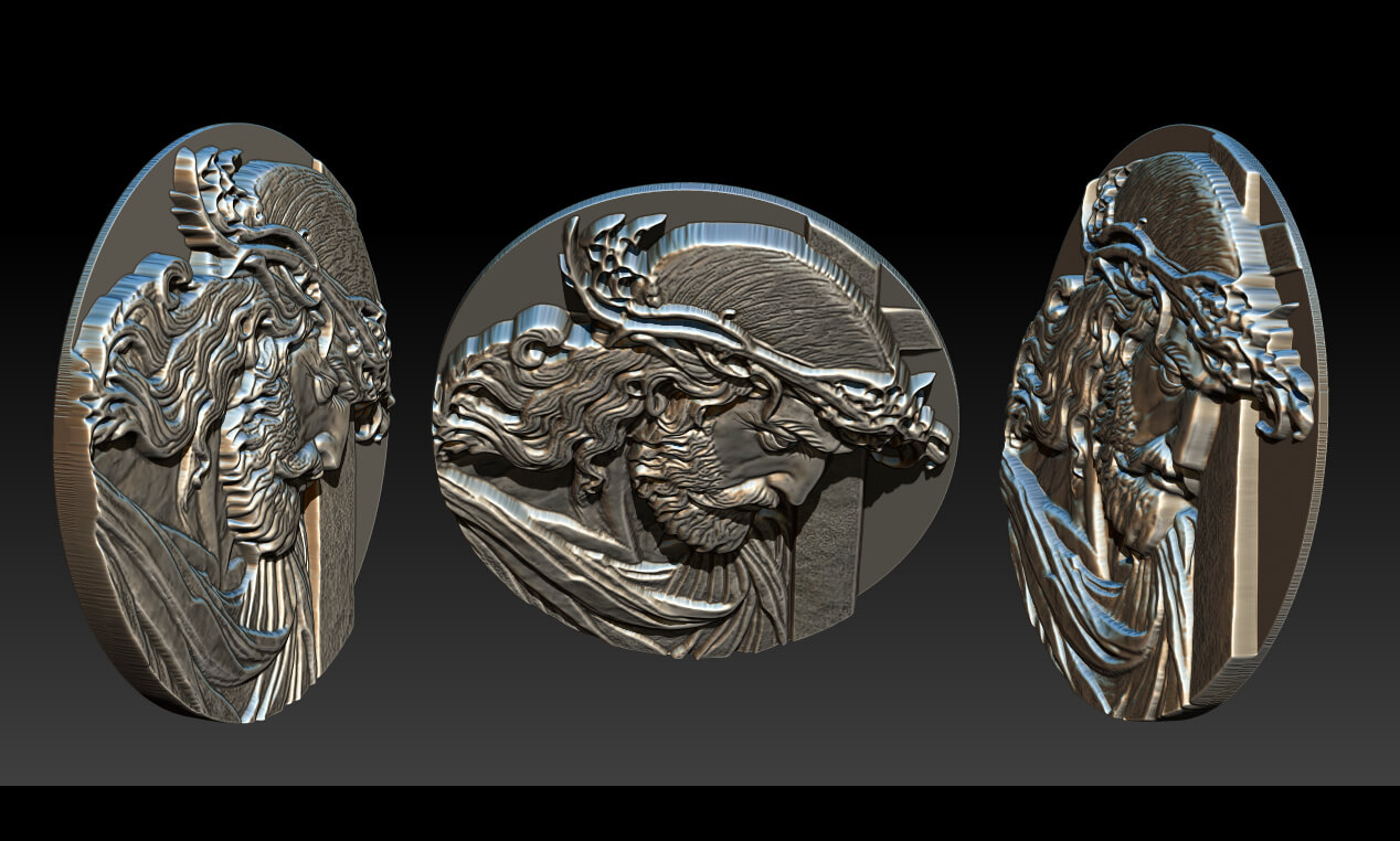 Jesus Face Bas Relief - 3D Model by Dang nhat Tan