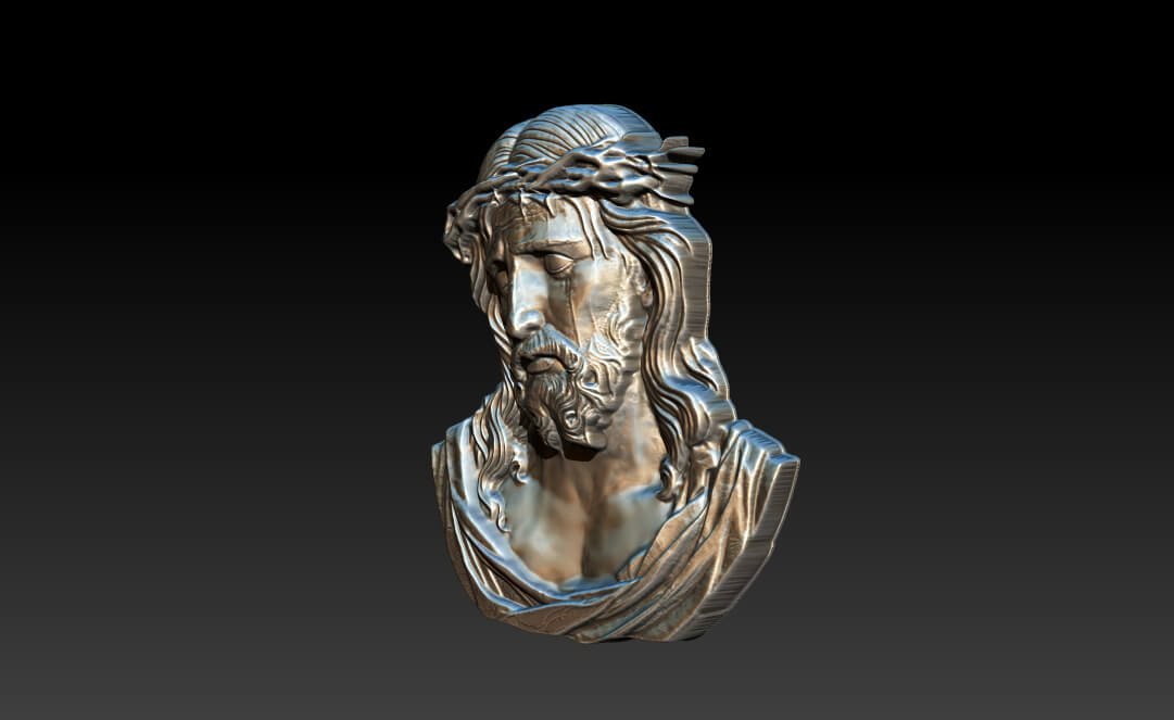 Jesus Face Bas Relief - 3D Model by Dang nhat Tan