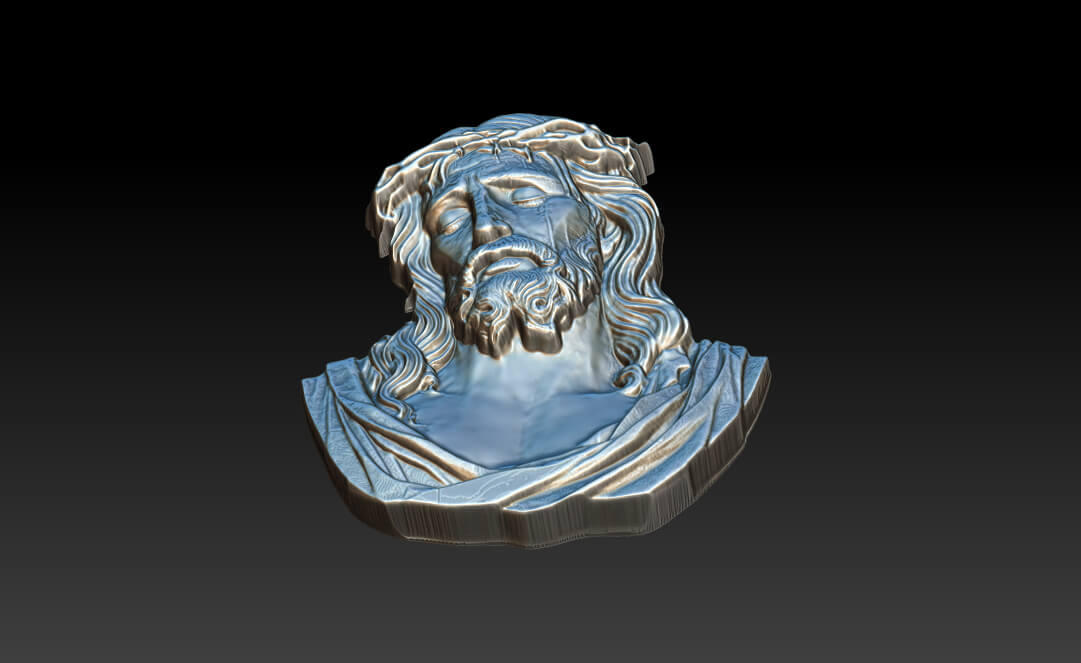 Jesus Face Bas Relief - 3D Model by Dang nhat Tan