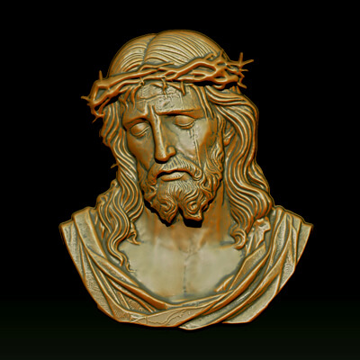 Jesus Face Bas Relief - 3D Model by Dang nhat Tan