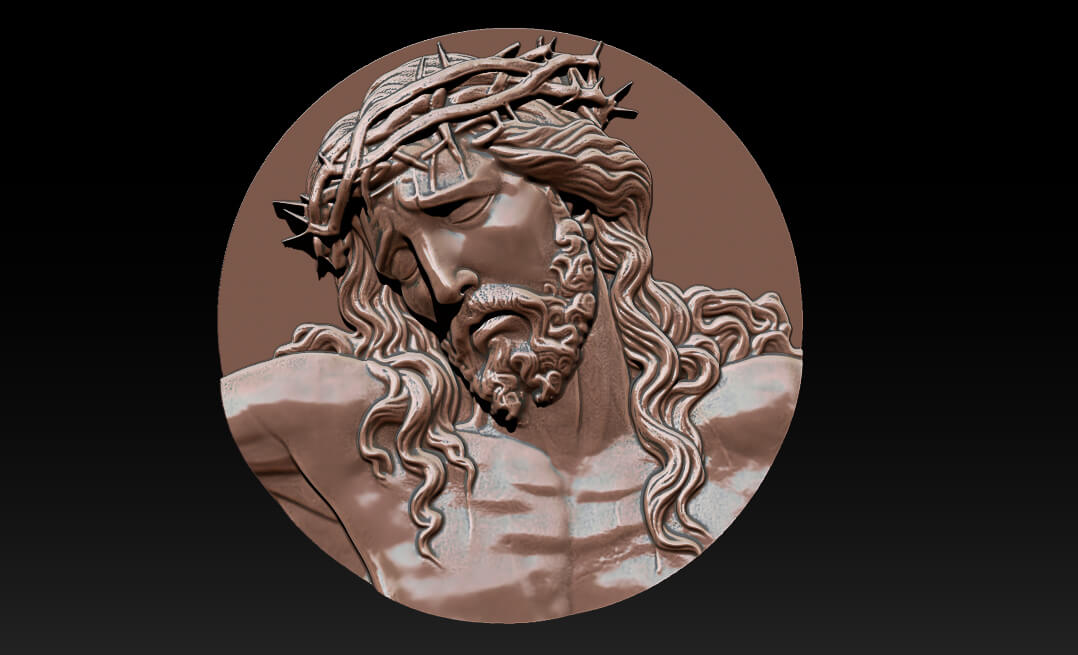 Jesus Face Bas Relief - 3D Model by Dang nhat Tan
