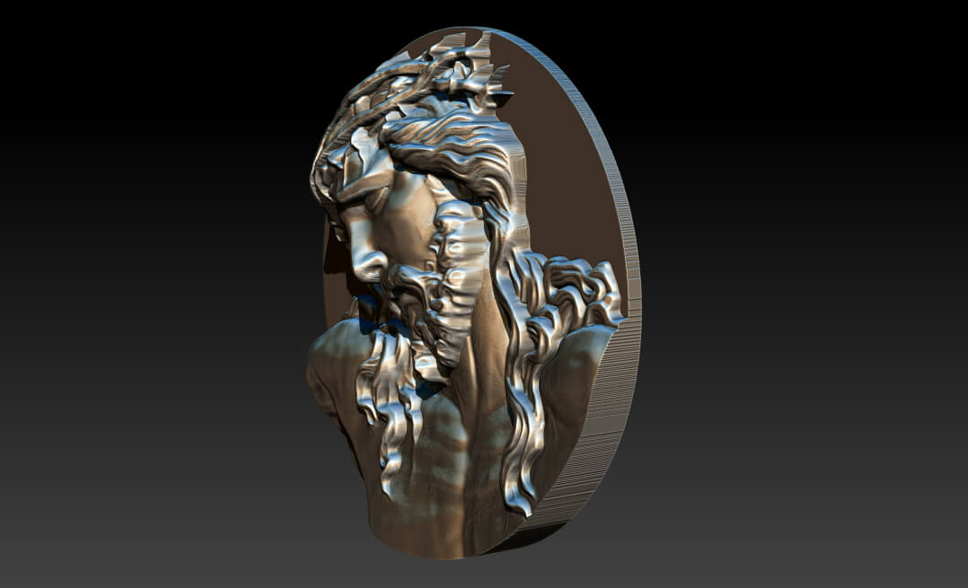 Jesus Face Bas Relief - 3D Model by Dang nhat Tan