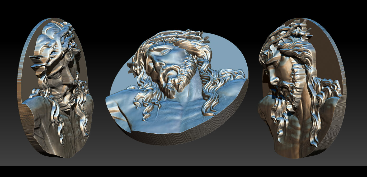 Jesus Face Bas Relief - 3D Model by Dang nhat Tan