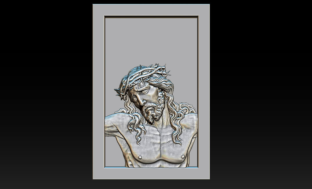 Jesus Face Bas Relief - 3D Model by Dang nhat Tan