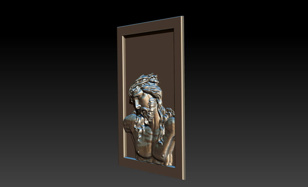 Jesus Face Bas Relief - 3D Model by Dang nhat Tan