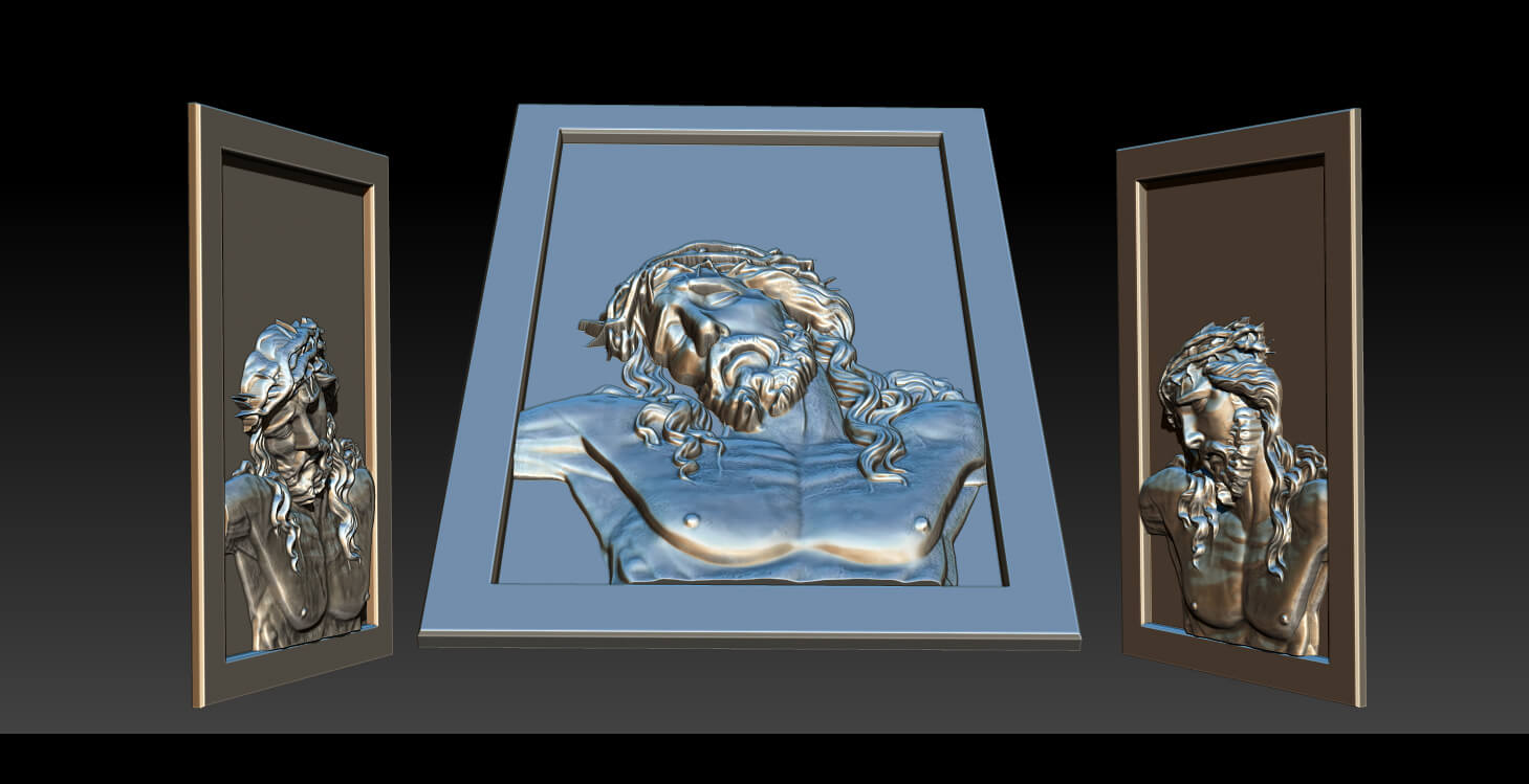 Jesus Face Bas Relief - 3D Model by Dang nhat Tan
