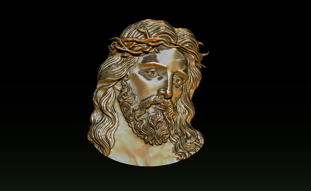 Jesus Face Bas Relief - 3D Model by Dang nhat Tan