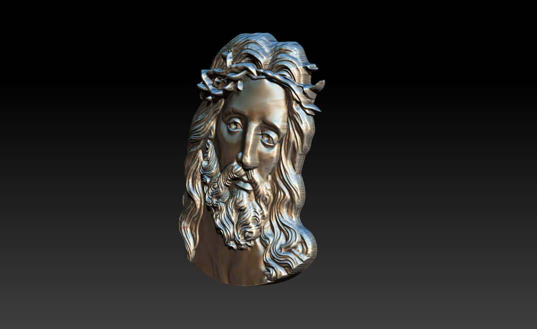 Jesus Face Bas Relief - 3D Model by Dang nhat Tan