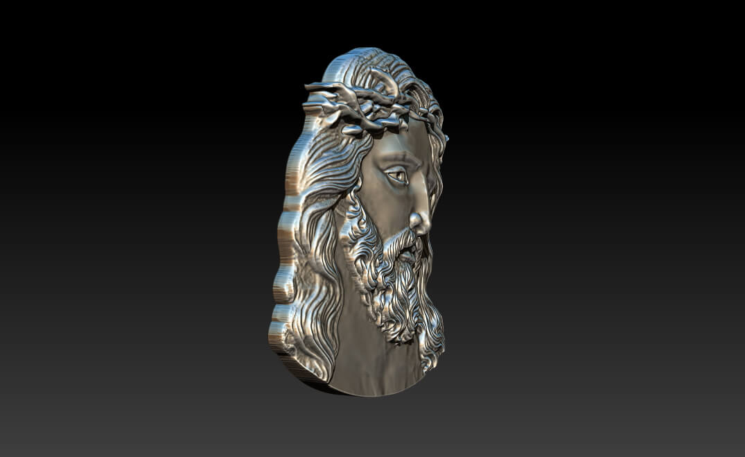 Jesus Face Bas Relief - 3D Model by Dang nhat Tan