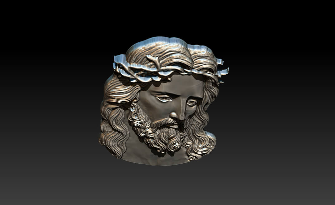 Jesus Face Bas Relief - 3D Model by Dang nhat Tan