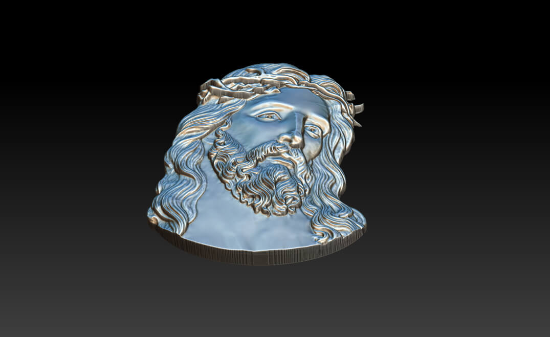 Jesus Face Bas Relief - 3D Model by Dang nhat Tan
