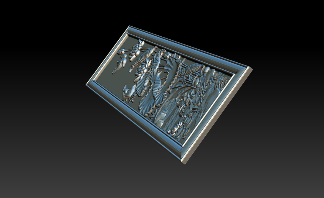 Lotus Pattern Relief Design for CNC Router - 3D Model by Dang nhat Tan