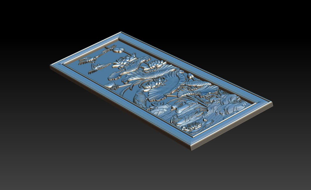 Lotus Pattern Relief Design for CNC Router - 3D Model by Dang nhat Tan