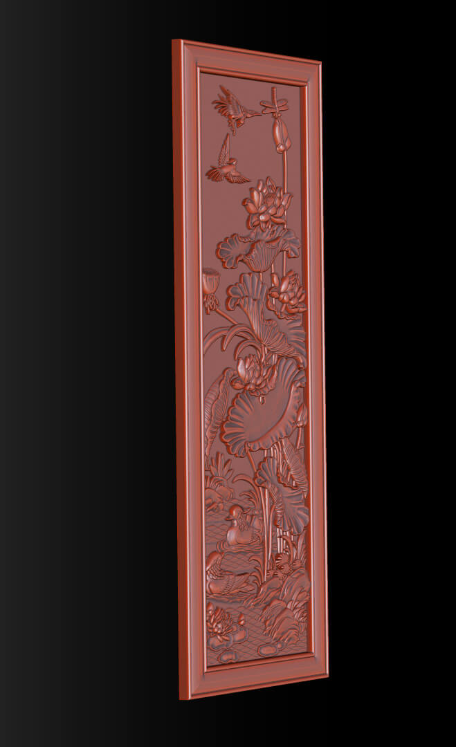 Lotus Pattern Relief Design for CNC Router - 3D Model by Dang nhat Tan