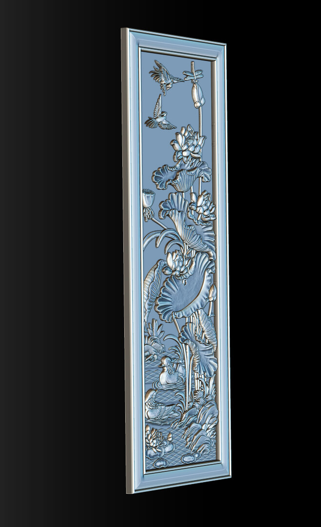 Lotus Pattern Relief Design for CNC Router - 3D Model by Dang nhat Tan