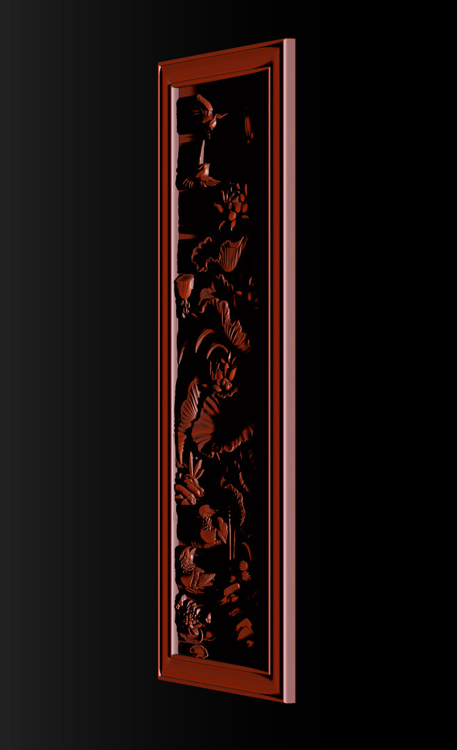 Lotus Pattern Relief Design for CNC Router - 3D Model by Dang nhat Tan