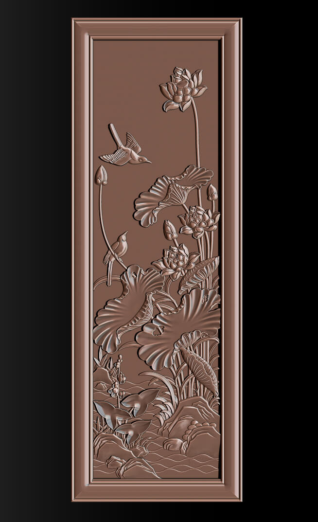 Lotus Pattern Relief Design for CNC Router - 3D Model by Dang nhat Tan