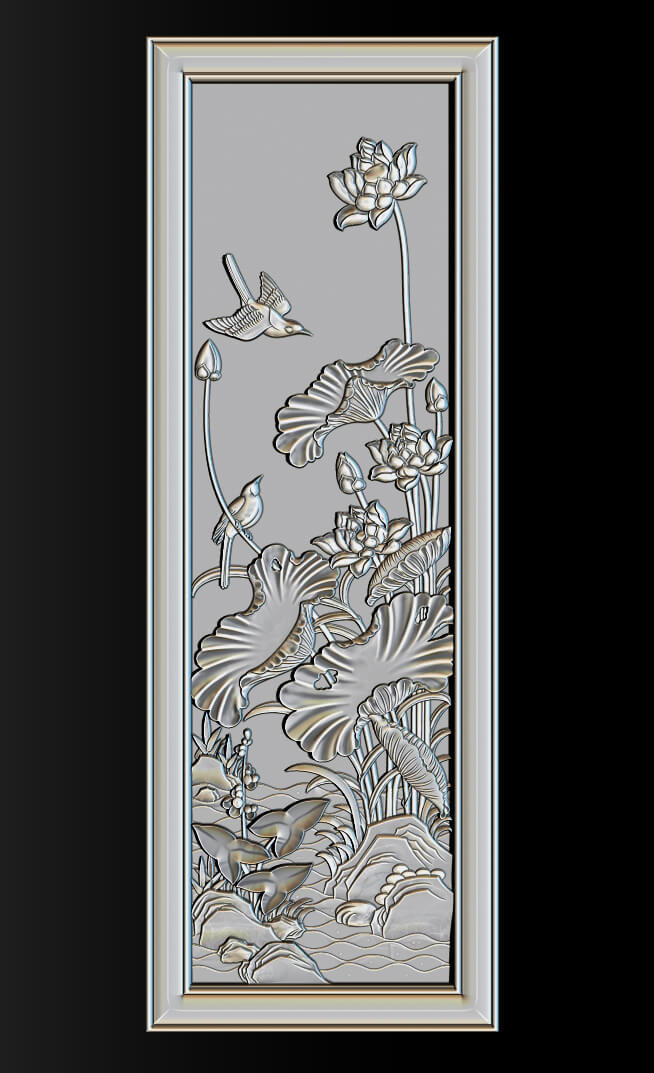 Lotus Pattern Relief Design for CNC Router - 3D Print Model by Dang ...