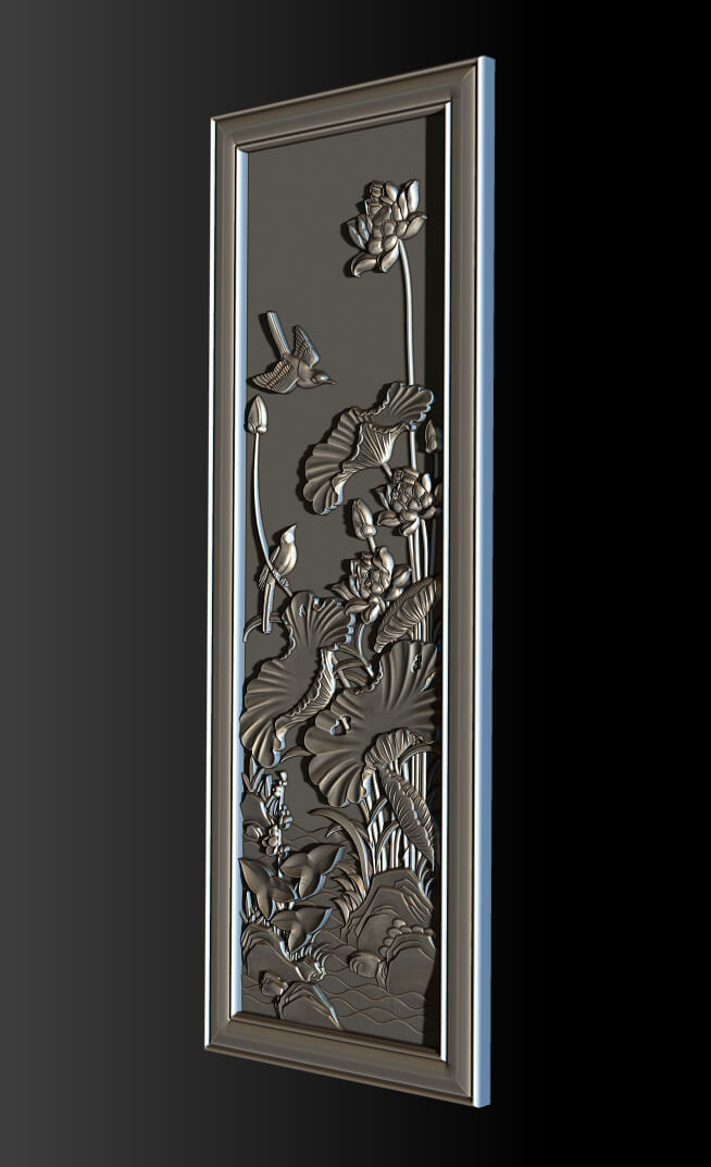 Lotus Pattern Relief Design for CNC Router - 3D Model by Dang nhat Tan