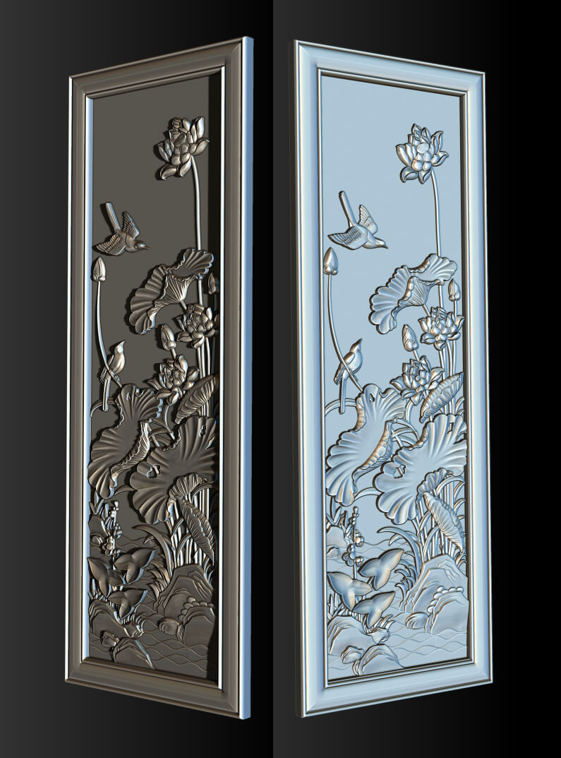 Lotus Pattern Relief Design for CNC Router - 3D Print Model by Dang ...