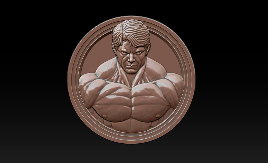 Male Bodybuilder Bas Relief - 3D Model by Dang nhat Tan