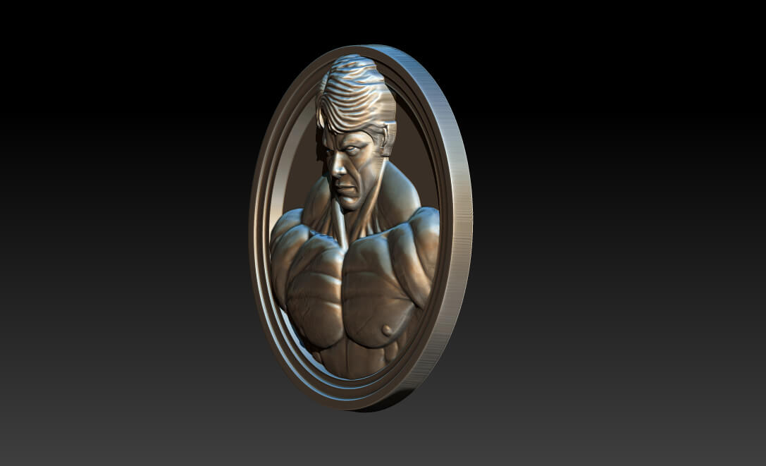 Male Bodybuilder Bas Relief - 3D Model by Dang nhat Tan