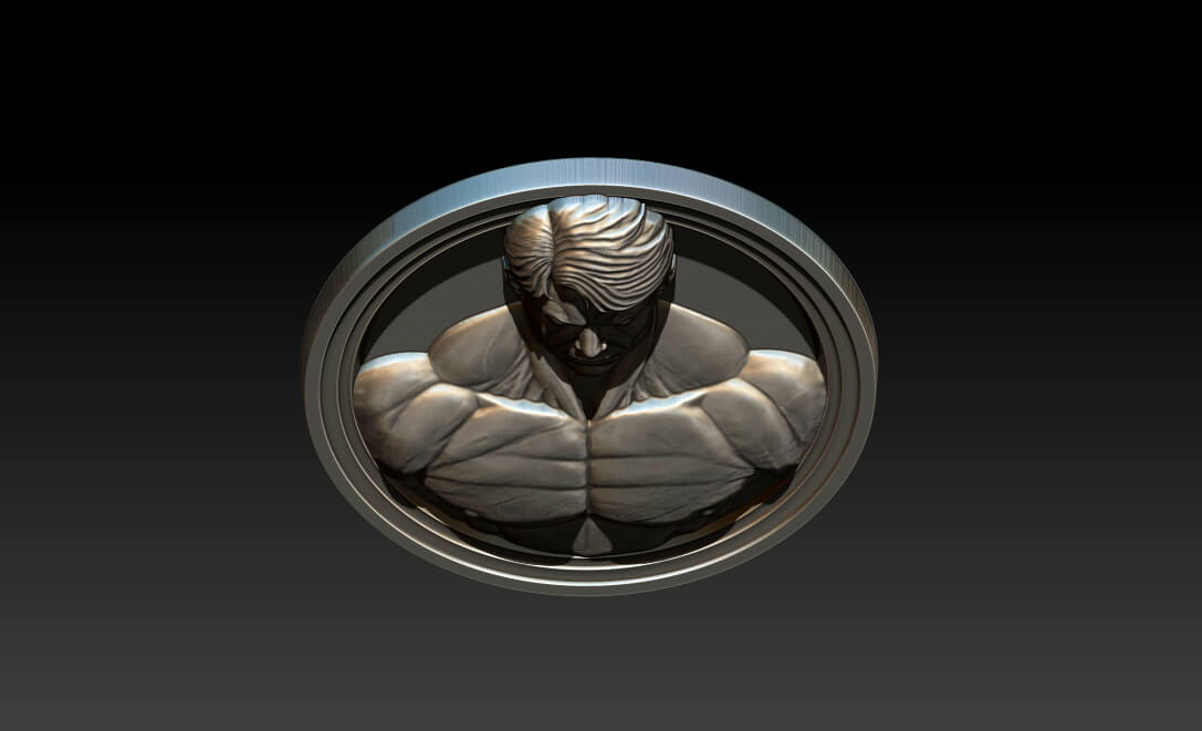 Male Bodybuilder Bas Relief - 3D Model by Dang nhat Tan