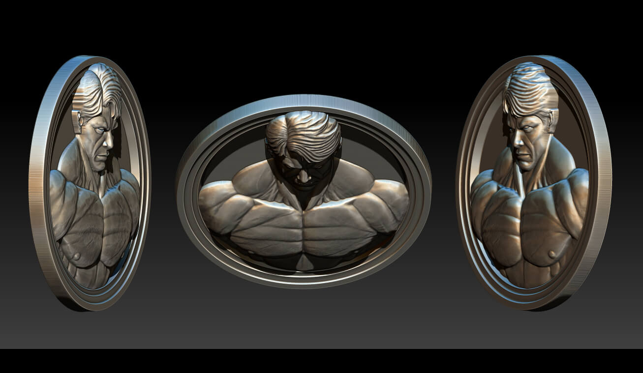 Male Bodybuilder Bas Relief - 3D Model by Dang nhat Tan