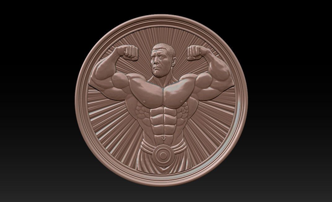 Male Bodybuilder Bas Relief - 3D Print Model by Dang nhat Tan