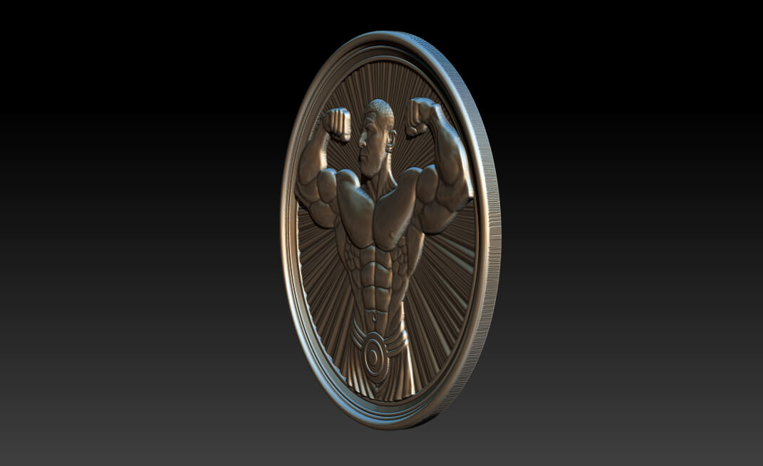 Male Bodybuilder Bas Relief - 3D Print Model by Dang nhat Tan