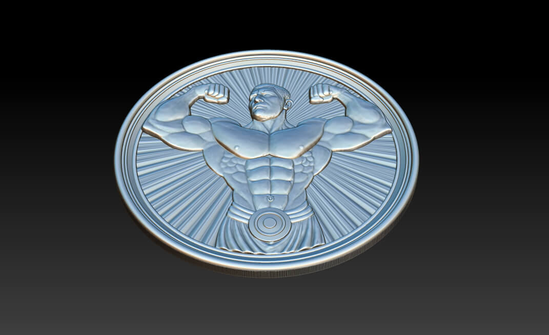 Male Bodybuilder Bas Relief - 3D Print Model by Dang nhat Tan